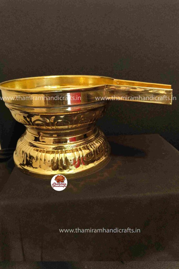 Brass Round Abhisheka Peedam - thamiramhandicrafts.in